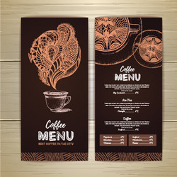 Coffee menu background in vintage style Royalty Free Vector