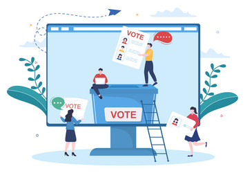 Political candidate cartoon hand drawn Royalty Free Vector