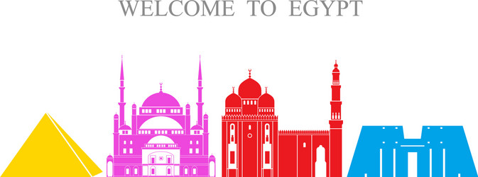 Retro cairo egypt poster design dessert Royalty Free Vector