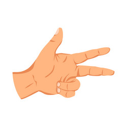 Female hand sign human finger gesture Royalty Free Vector