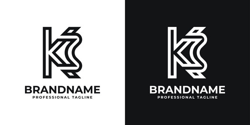 Simple kb monogram logo suitable for any business Vector Image