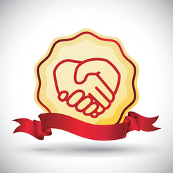 Hand shake design Royalty Free Vector Image - VectorStock