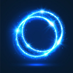 Round blue glow rays empty light effect podium Vector Image