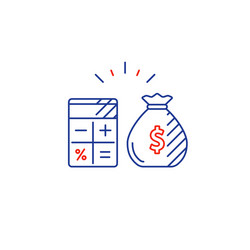 Adjust budget concept icon Royalty Free Vector Image
