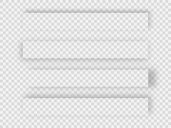 Set of grey shadows on transparent background Vector Image