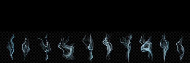 Smoke effect realistic traces in air from Vector Image