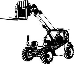 Front loader - farm tractor farming vehicle Vector Image