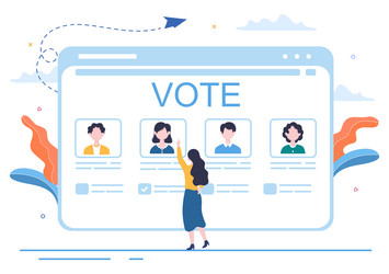 Political candidate cartoon hand drawn Royalty Free Vector