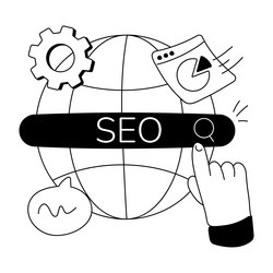 Seo issue Royalty Free Vector Image - VectorStock