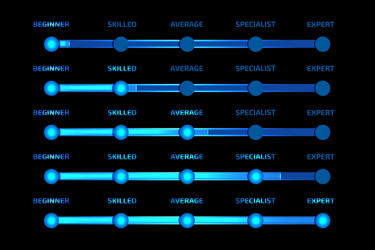Skill levels Royalty Free Vector Image - VectorStock