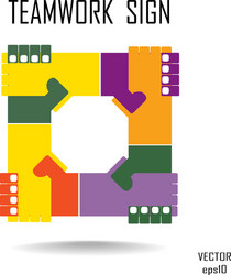 Unity emblem w symbol of partnership Royalty Free Vector