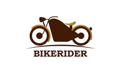 Bike motorcycle rider logo design Royalty Free Vector Image