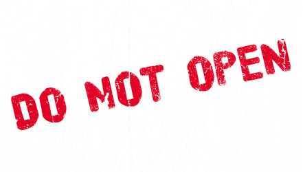 Do not open rubber stamp Royalty Free Vector Image