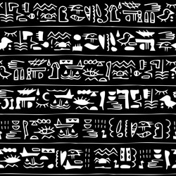 Ancient Egyptian Hieroglyphics Border