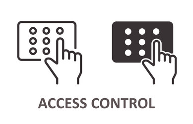 Access control icon monochrome simple cyber Vector Image