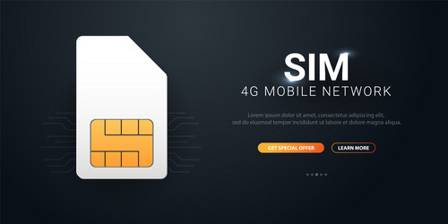 Mobile sim card network technology Royalty Free Vector Image