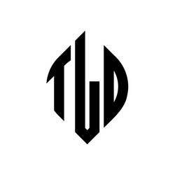 Tld logo letter design Royalty Free Vector Image