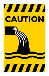 Water safety sign warning - sewage effluent Vector Image