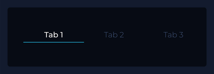 Active First Tab In Menu Ui Element Template Vector Image