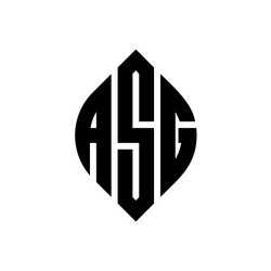 Asg circle letter logo design Royalty Free Vector Image