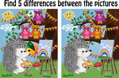 Find differences between pictures Royalty Free Vector Image