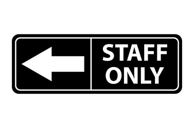 Only staff icon danger zone symbol safety entry Vector Image