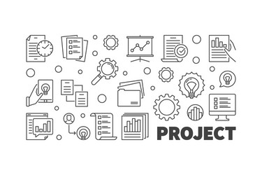 Project concept business horizontal Royalty Free Vector