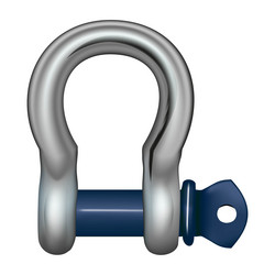 Shaped lifting shackle that metal or steel Vector Image