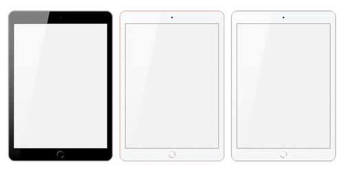 Tablet pc computer isolated on white background Vector Image