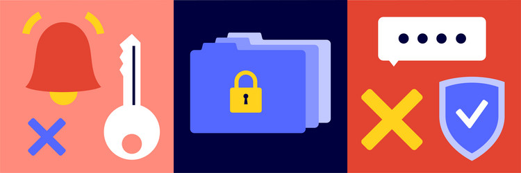 Wrong password concept Royalty Free Vector Image