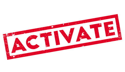 Activate rubber stamp Royalty Free Vector Image
