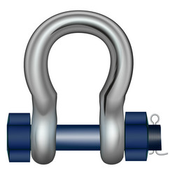 Shaped lifting shackle that metal or steel Vector Image