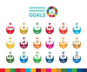 Sustainable development goals sdg icons Royalty Free Vector