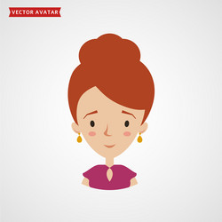 Happy young woman portrait modern girl face Vector Image