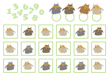 Math educational game for children counting Vector Image