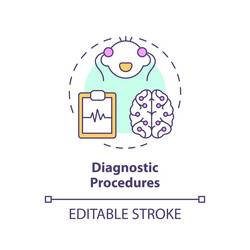 Diagnostic procedures blue gradient concept icon Vector Image