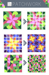 Patchwork seamless pattern Royalty Free Vector Image