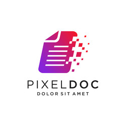 Abstract logo of a digital file Royalty Free Vector Image