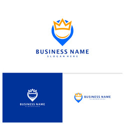 King point logo template creative Royalty Free Vector Image