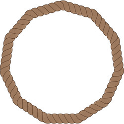 Rope round frame border Royalty Free Vector Image