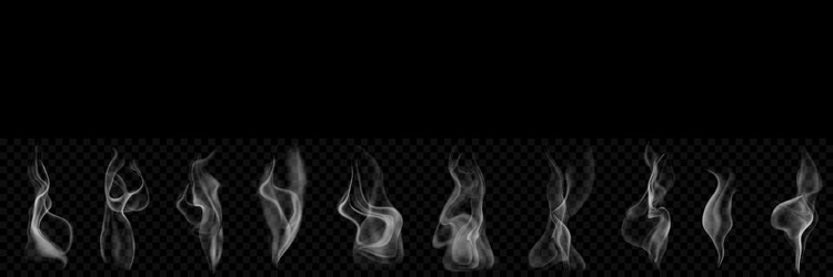 Smoke effect realistic traces in air from Vector Image