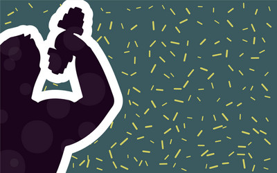 A banner with bodybuilder Royalty Free Vector Image