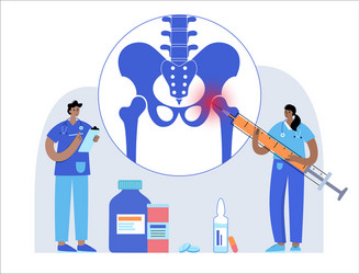 Hip joint injection Royalty Free Vector Image - VectorStock
