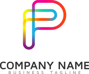 Pn modern letter logo design with swoosh Vector Image