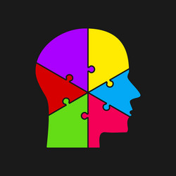 Color puzzle pieces jigsaw six steps infographic Vector Image