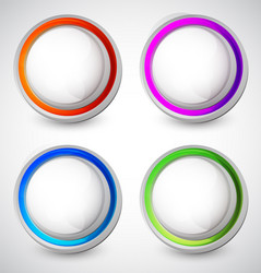 Set of colorful circle abstract frames Royalty Free Vector