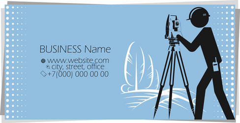 Business card of geodesy and cartography Vector Image