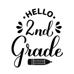 1st grade lettering design element Royalty Free Vector Image
