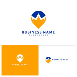 King point logo template creative Royalty Free Vector Image