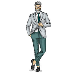 Man model dressed Royalty Free Vector Image - VectorStock
